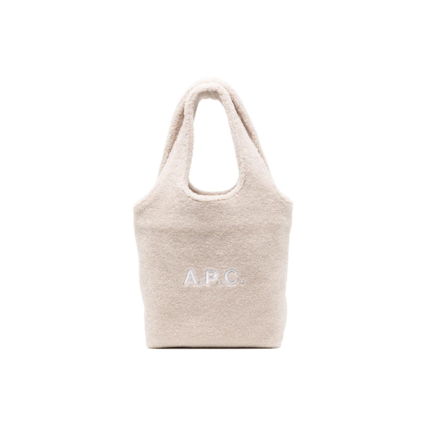 Сумка A.P.C., фактура тиснение, бежевый — фото 1