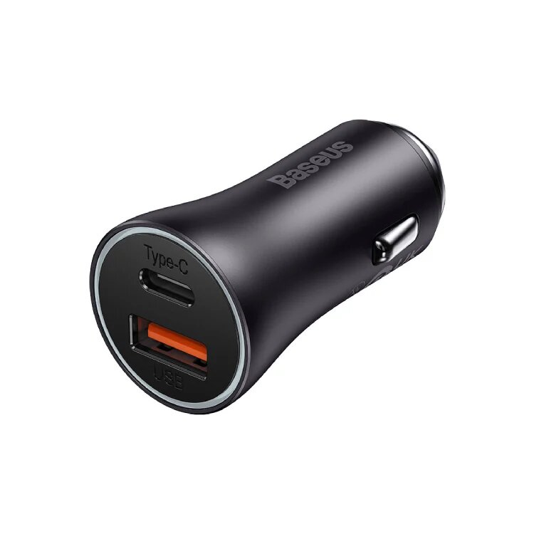 Автомобильное зарядное устройство Baseus Golden Contactor Max Dual Fast Charger Car Charger U+C 60W