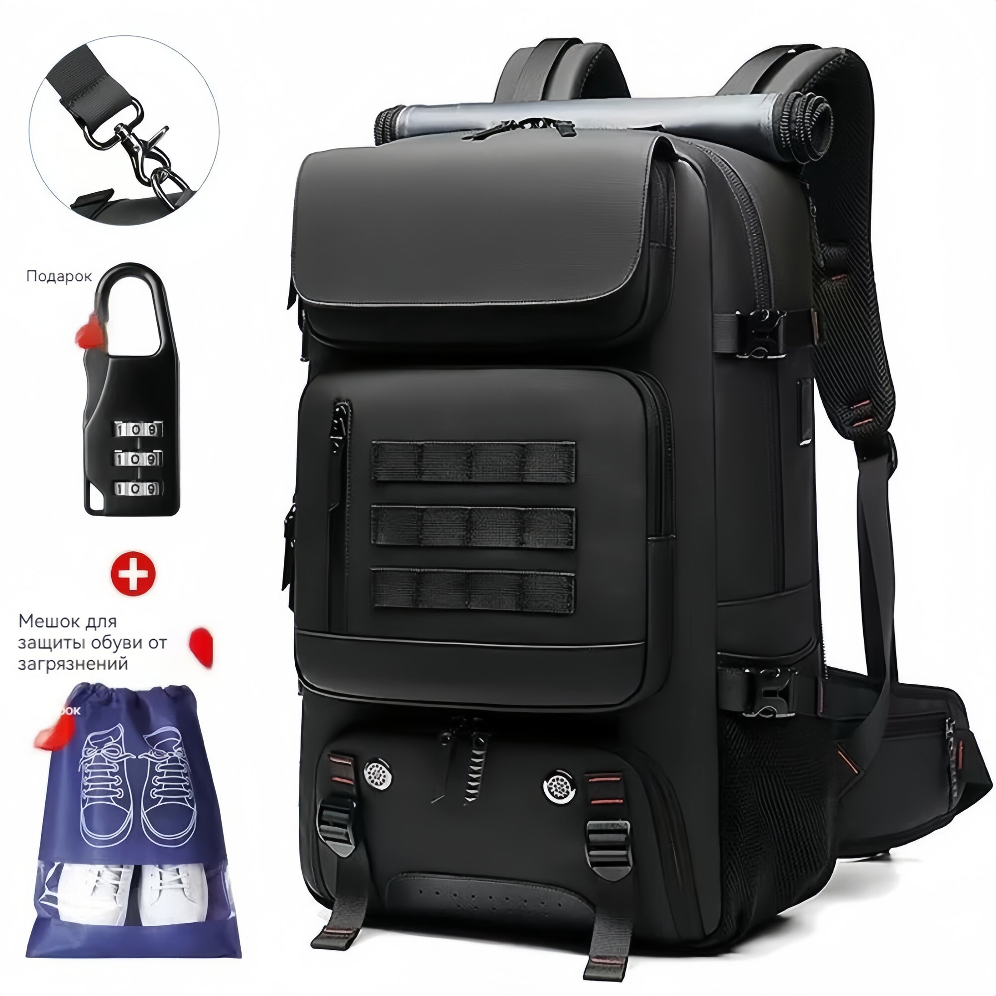Рюкзак MyPads M159-694 3в1, для ноутбука 15", влагозащищенный, полиэстер