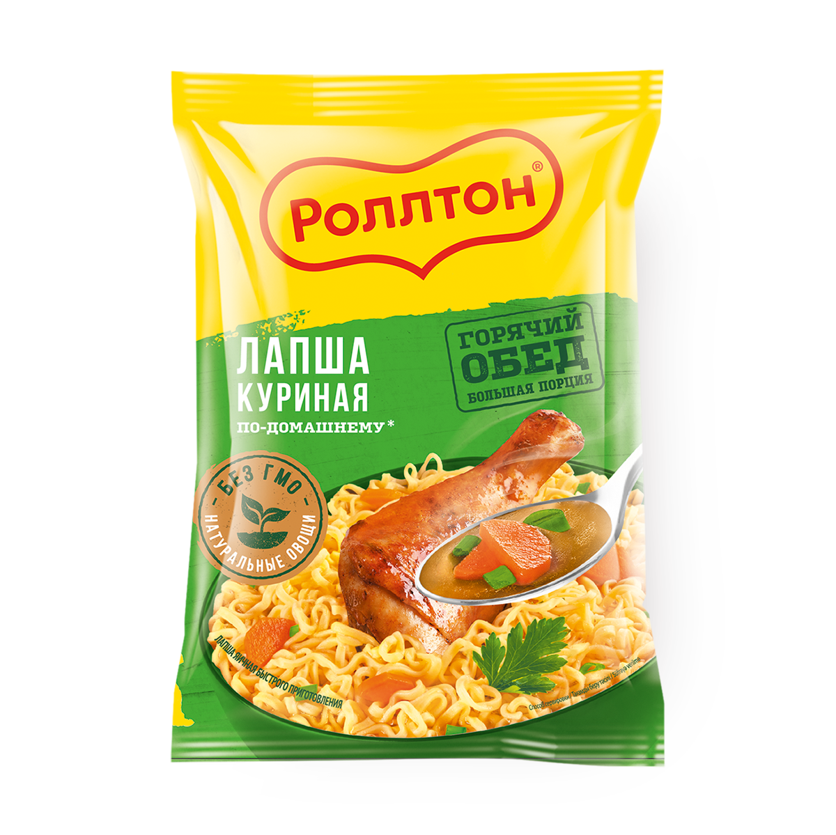 Лапша Роллтон "По-домашнему", куриная, с сушеными овощами, 85 г