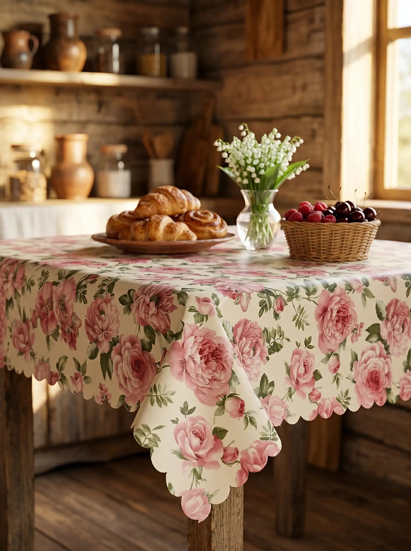 Скатерть на стол Laid Table "Клеенка для кухни с водоотталкивающим покрытием" 105х135 праздничный декор для дома и дачи