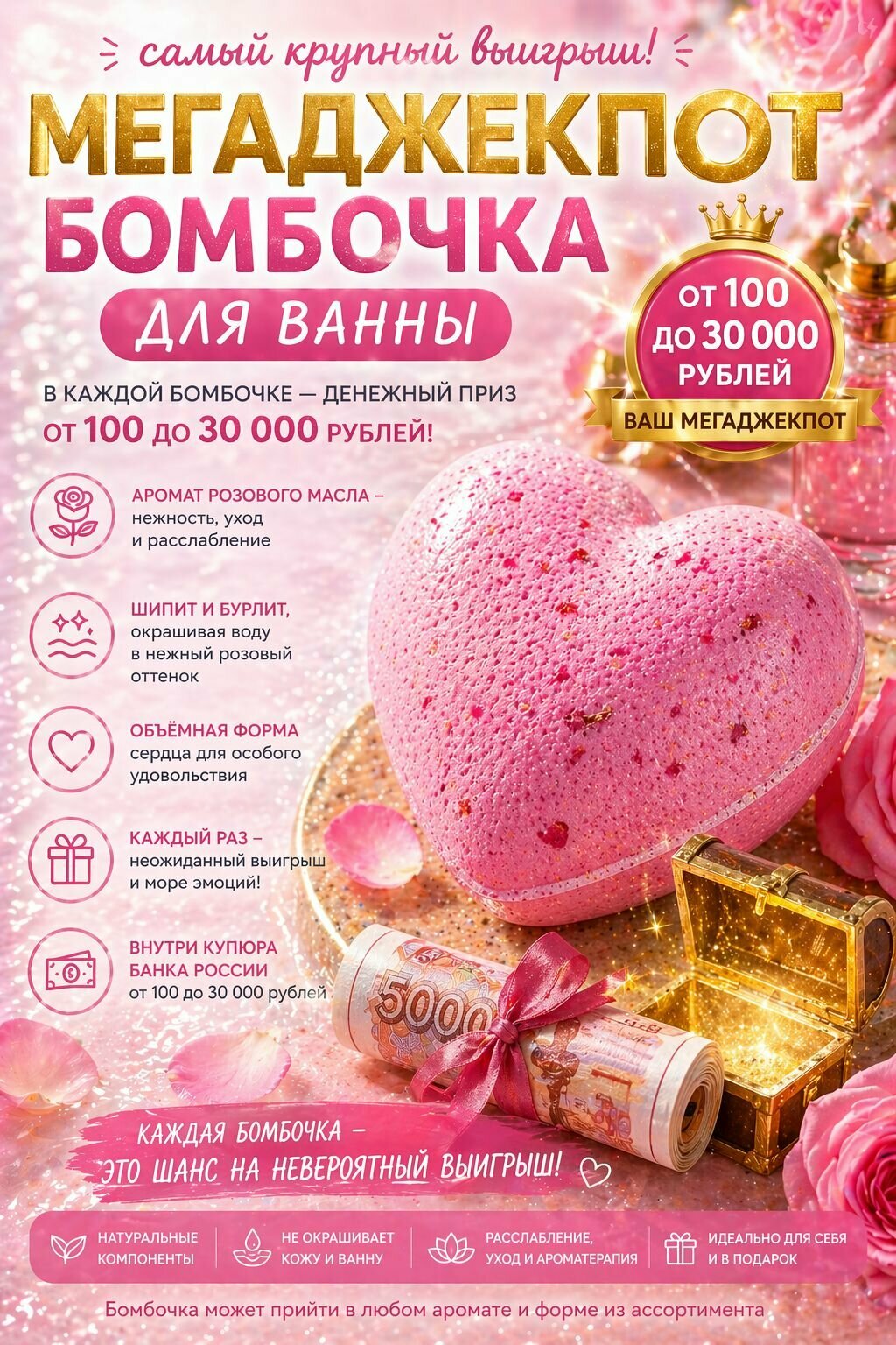 "Мега Джекпот" бомбочка для ванны