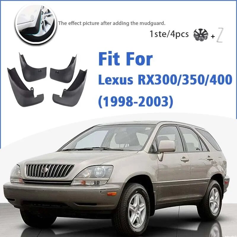 Для Lexus RX RX300 RX350 RX400 1998-2003 брызговики брызговики на крыло автомобильные аксессуары передние и задние 4 шт.