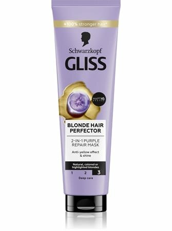 Маска для волос Schwarzkopf Gliss Blonde Hair Perfector, фиолетовая, 150 мл