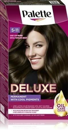 Краска для волос Schwarzkopf Palette Deluxe, оттенок 5-11 Light Ash Brown, 1 шт