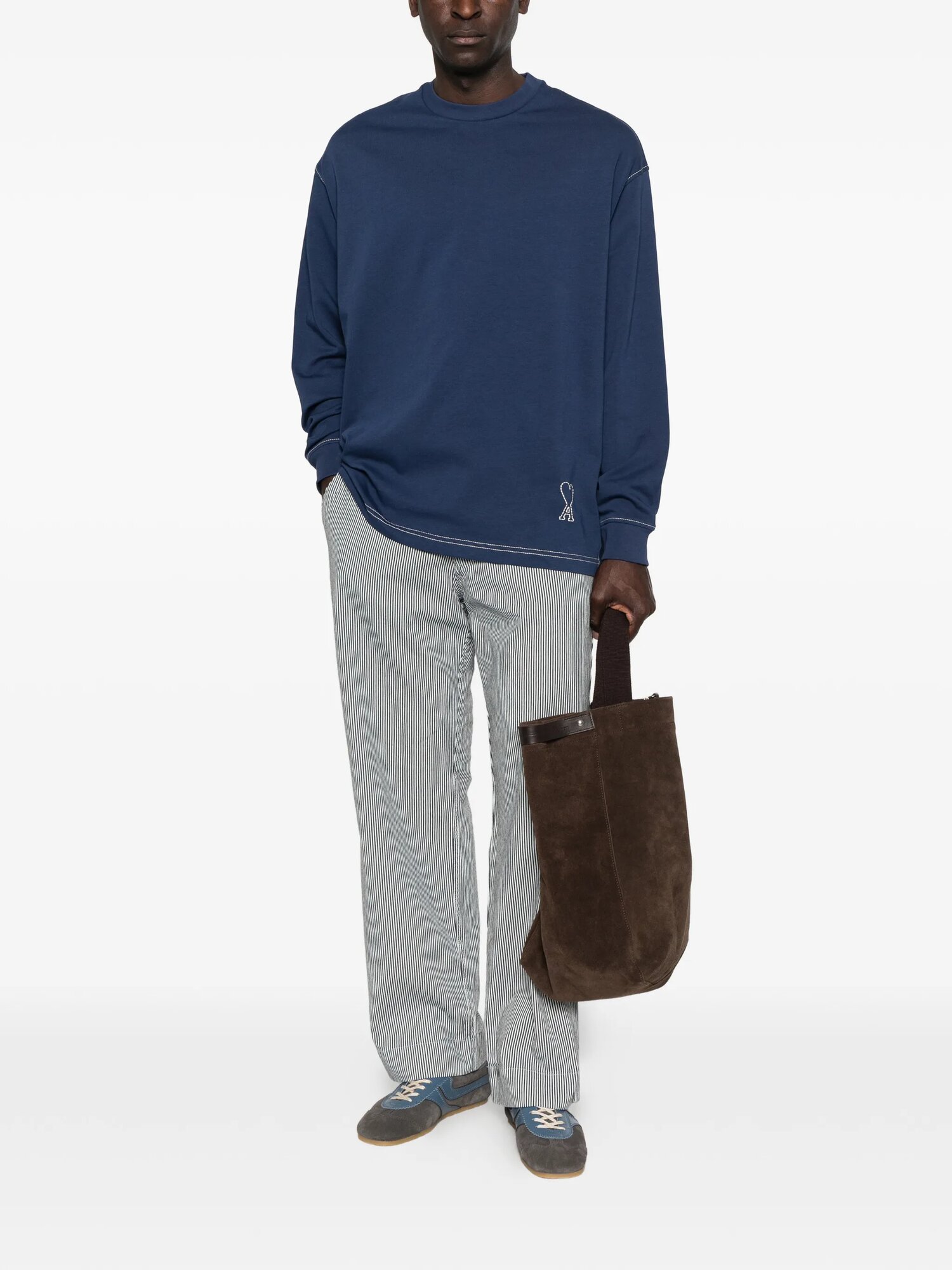 Толстовка Ami Paris Long-sleeves sweatshirt, размер M, , blue — фото 1