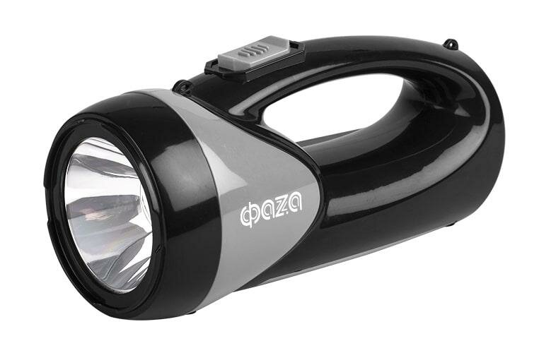 Фонарь аккумуляторный универсальный AccuF8-L1W/L12-bk 1Вт 100лм + боков. панель 12х0.5Вт 110лм аккум. 0.9А. ч ЗУ: 220В/12В IP20 черн. ФАZА 5008908