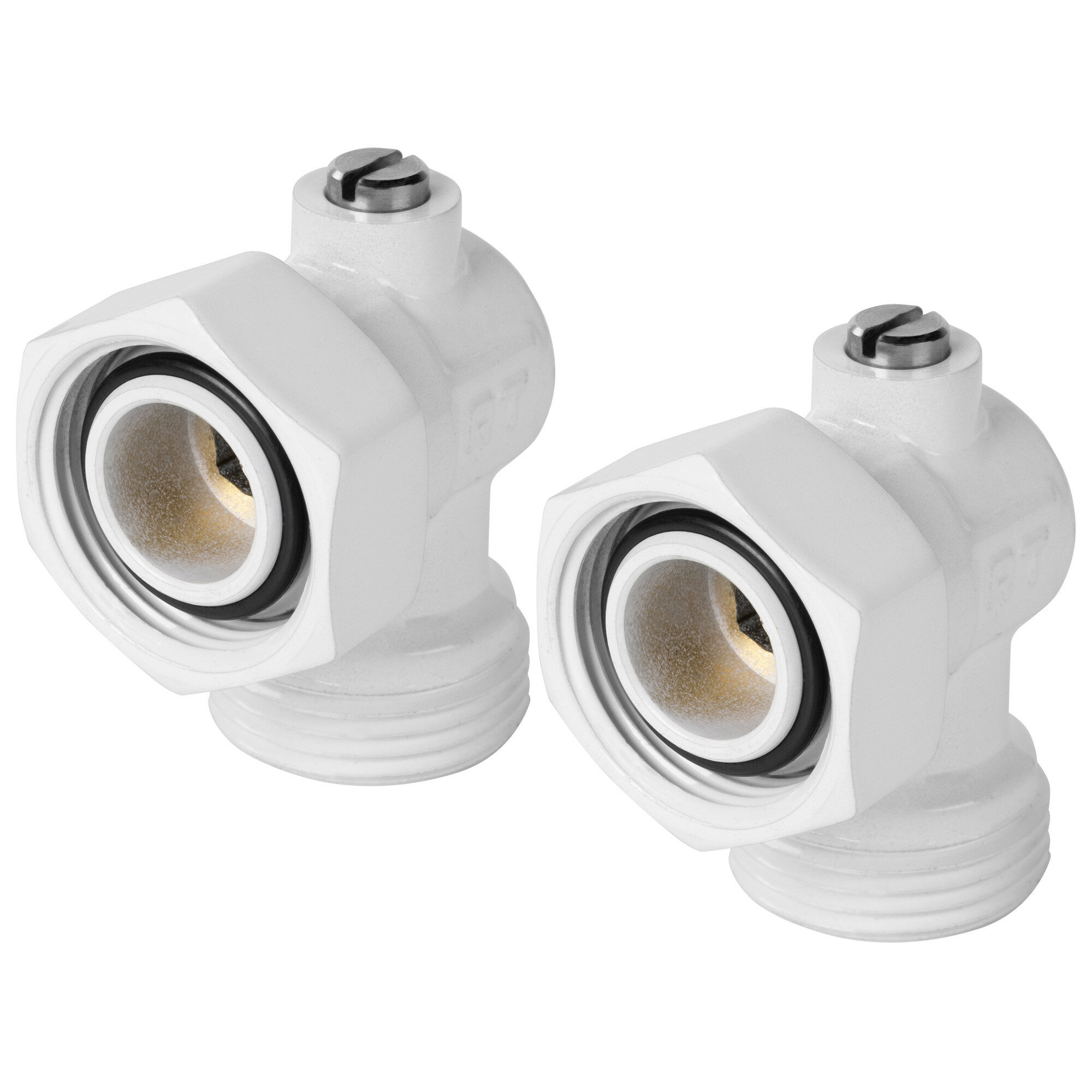 Узел нижнего подключения Royal Thermo угловой раздельный 3/4х3/4ЕК (белый)