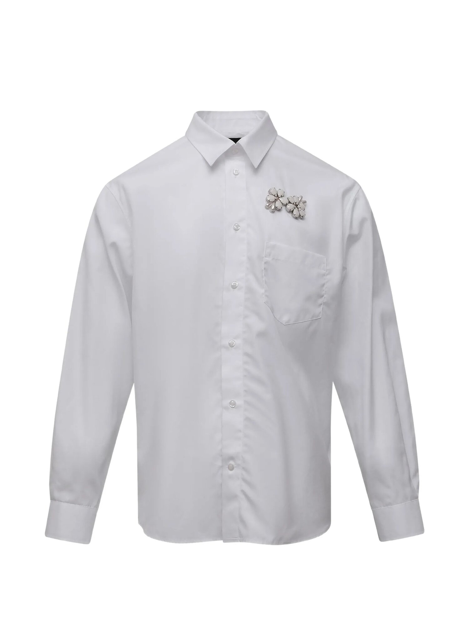 Рубашка Crystal-embellished poplin shirt