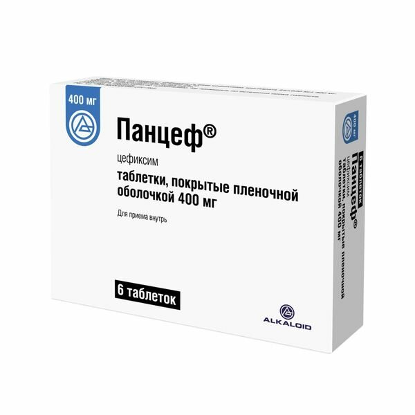 Панцеф таблетки п/о плен. 400мг 6шт