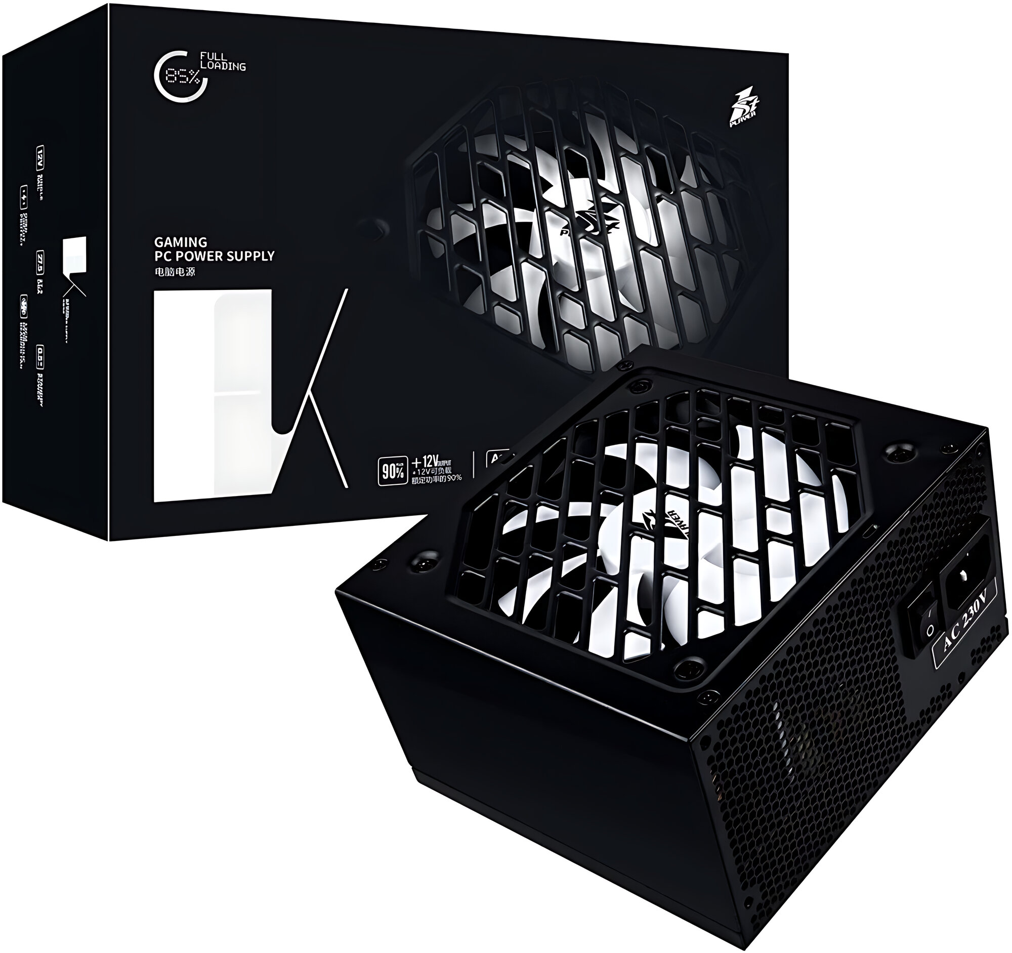 Блок питания 1STPLAYER 600W FK 6.0, 120 мм, APFC, ATX (PS-600FK)