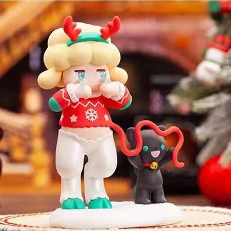 Уродливый свитер POP Mart Satyr Pantheon Lory Yurani Winter Series Коллекционная фигурка сюрприз, 10 см, неповрежденная