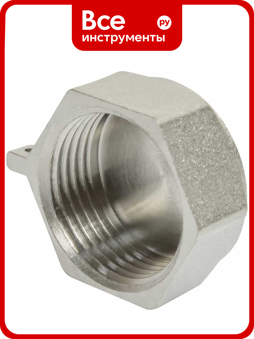Заглушка VRT 1/2", внутренняя, с контрольным отверстием, никель 1910-000015 503080