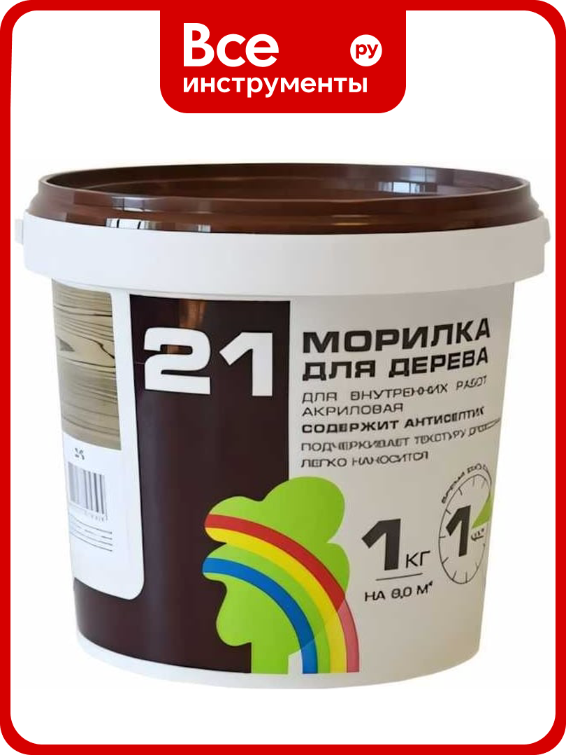 Морилка Радуга ВДАК 21 орех, 2.5кг морилка_радуга_орех_2,5кг