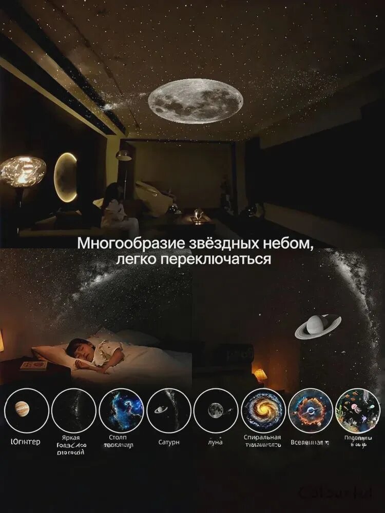 Звездный ночной свет BOXVOUS Светодиодный проектор ночник 3 штуки, для спальни