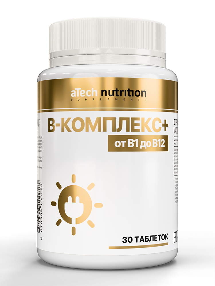 Atech nutrition в-комплекс+ 30 шт. таблетки массой 250 мг