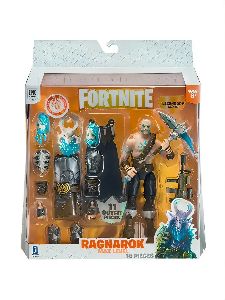 Фигурка FORTNITE Ragnarok, 15 уровневая броня, 36 точек артикуляции, аксессуары