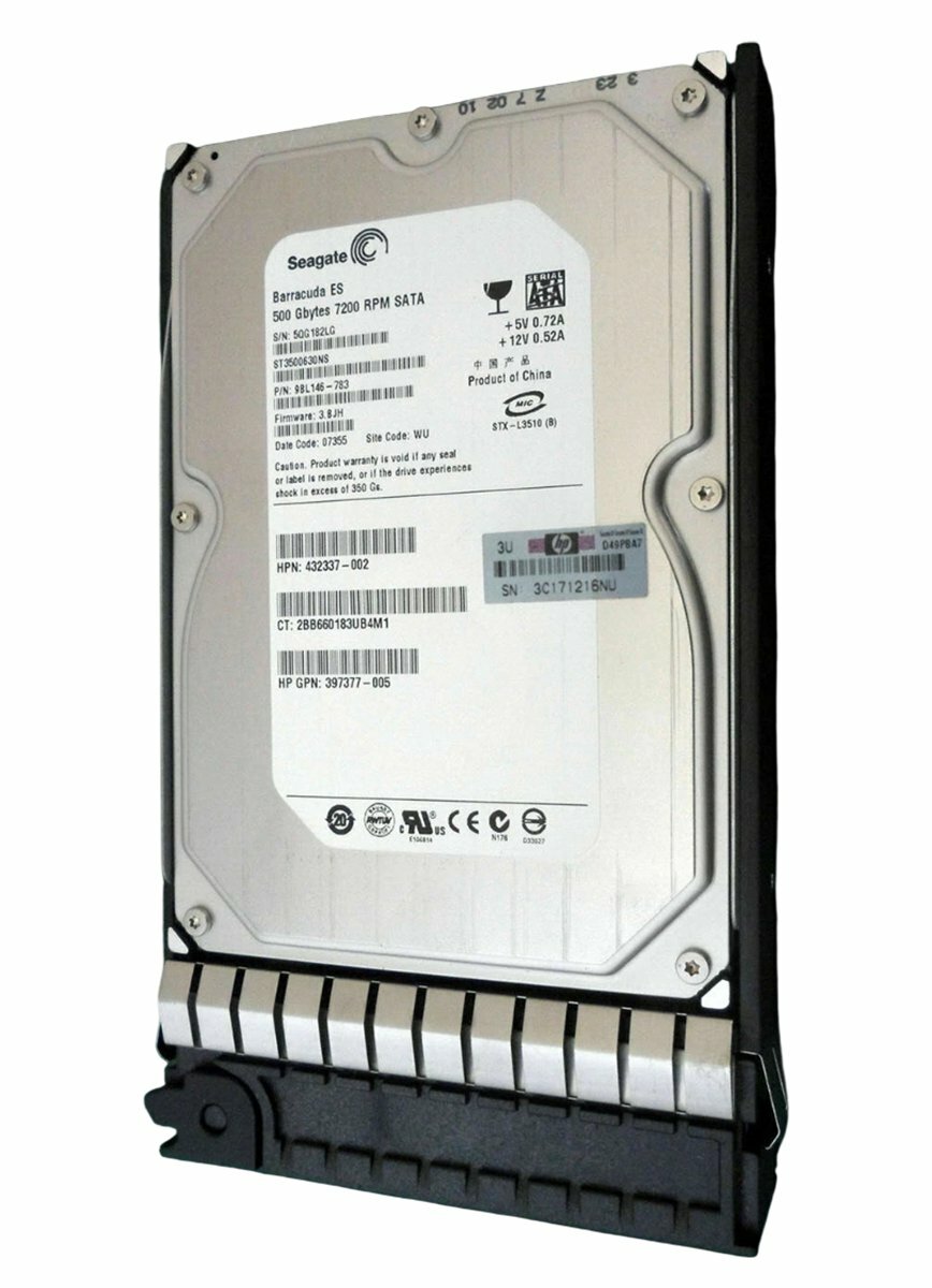Жесткий диск HP 500Gb 7200 SATA 3.5" HDD 9BL146-783