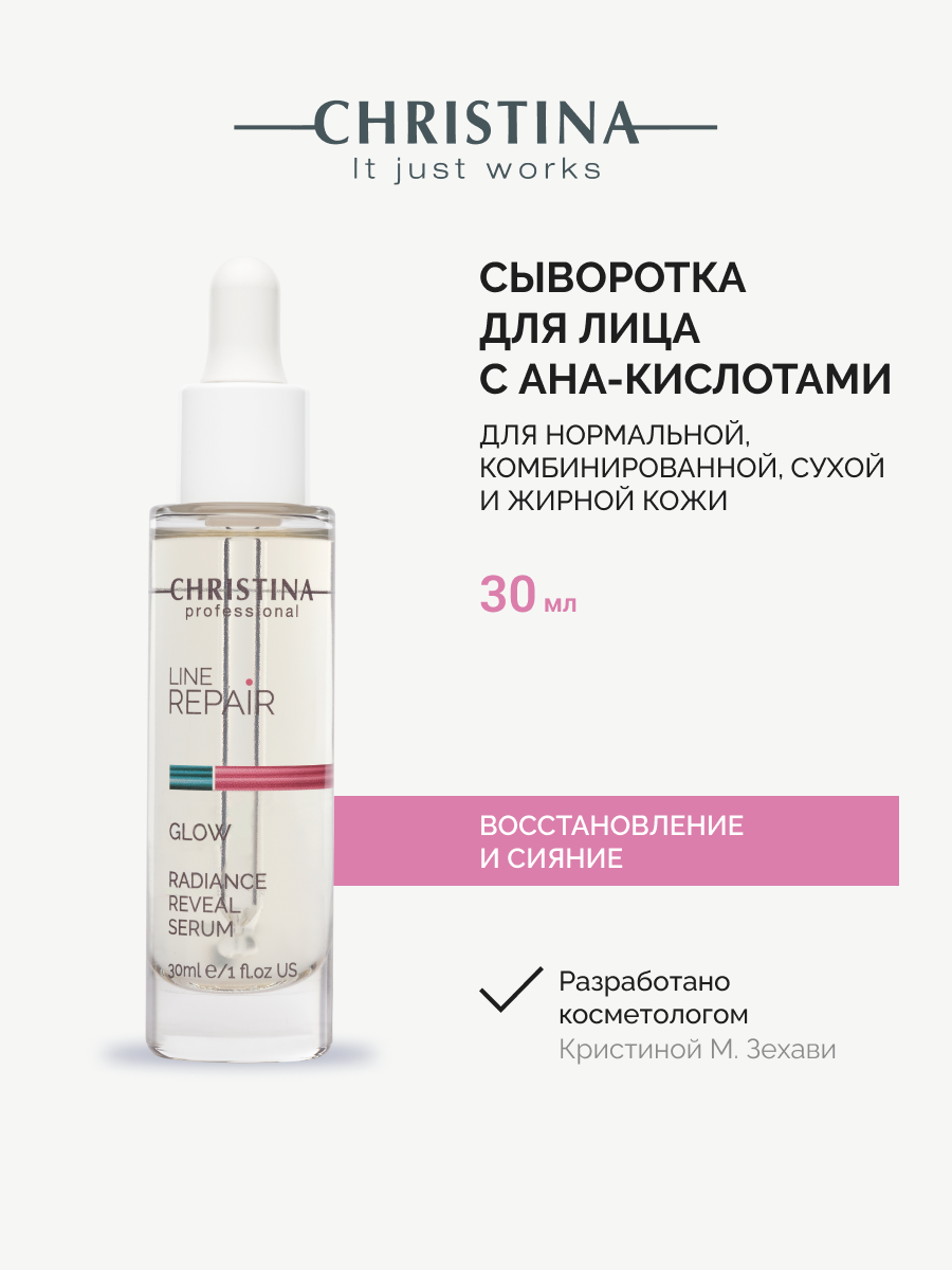 Christina Line Repair Glow Radiance Reveal Serum Сыворотка для лица Восстановление и сияние 30 мл.