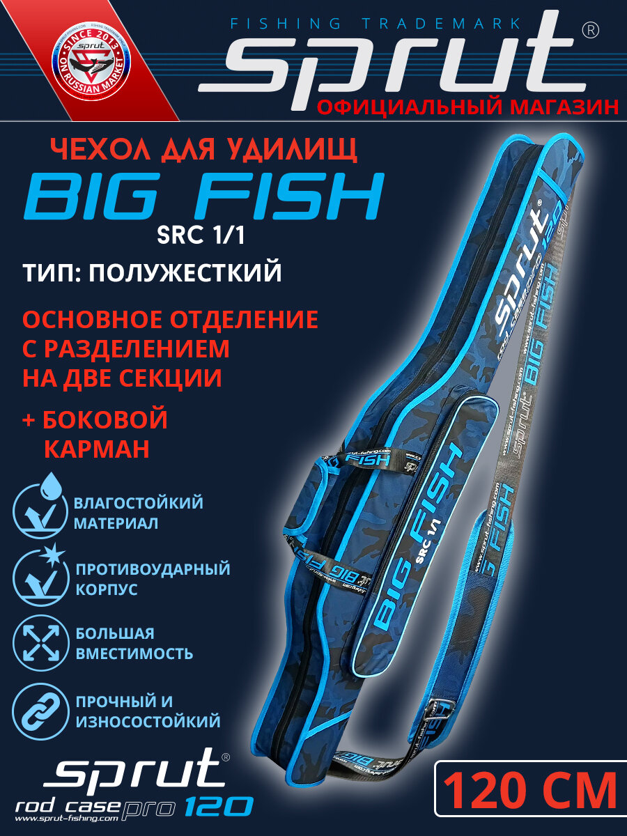 Чехол для удочек Sprut Big Fish 120 (SRC 1/1)