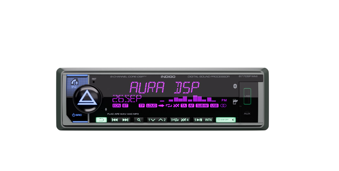 Автомагнитола Aura Indigo-877DSP MkII