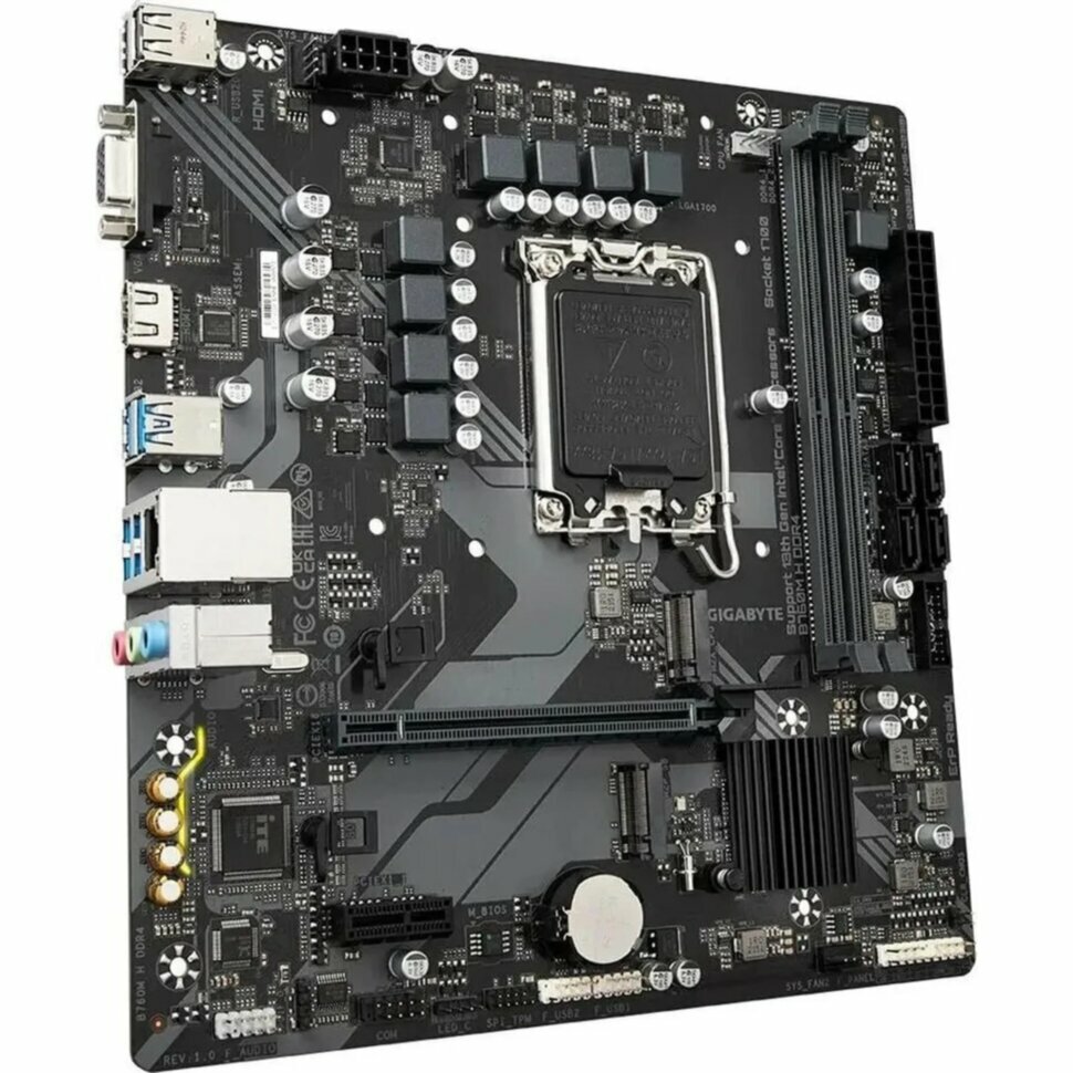 Материнская плата Gigabyte B760M H DDR4, s1700, B760, 2xDDR4-3200, mATX, 1882475
