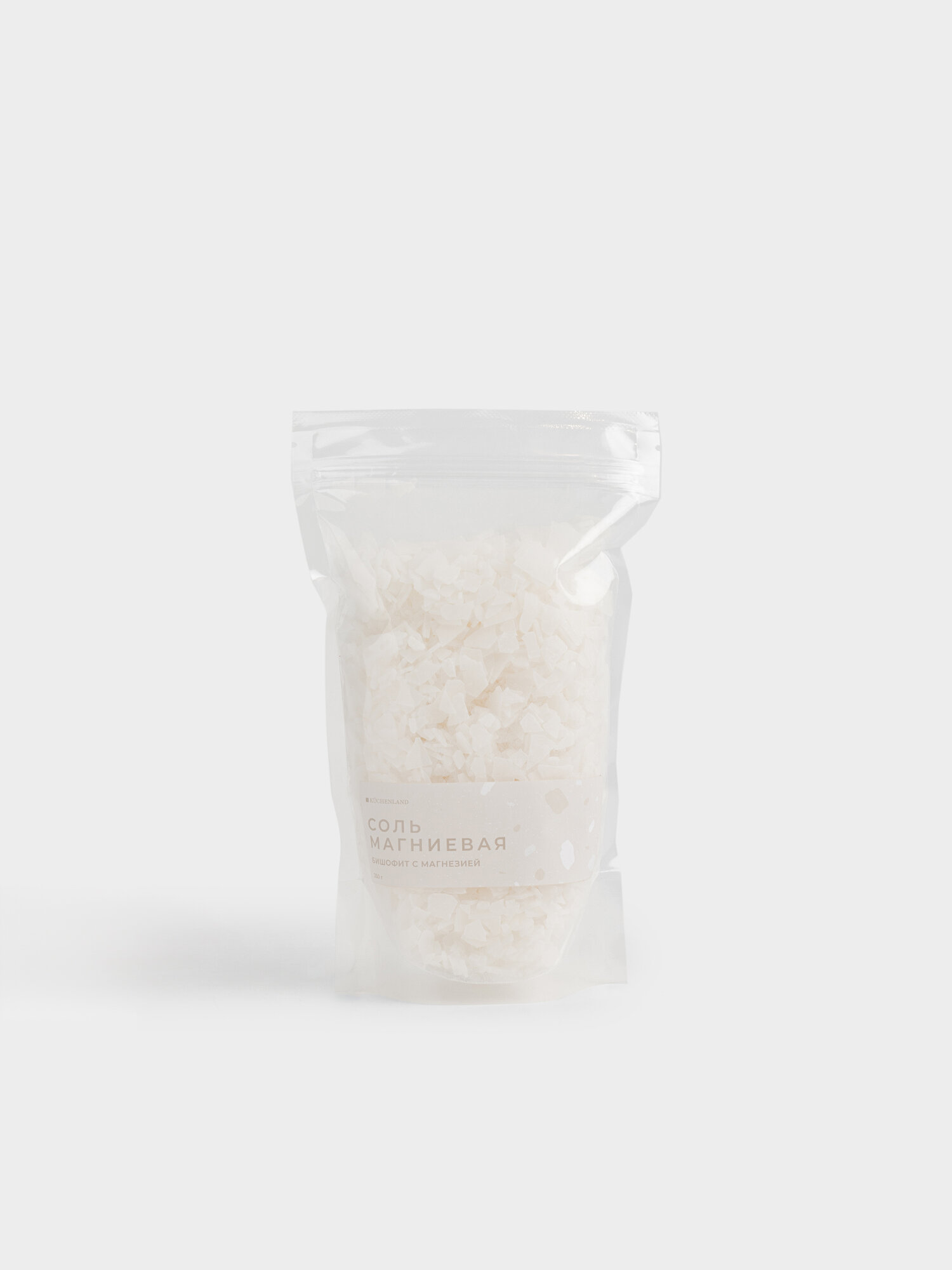 Соль для ванны, 350 гр, с магнезией, белая, Fragrant salt, Kuchenland