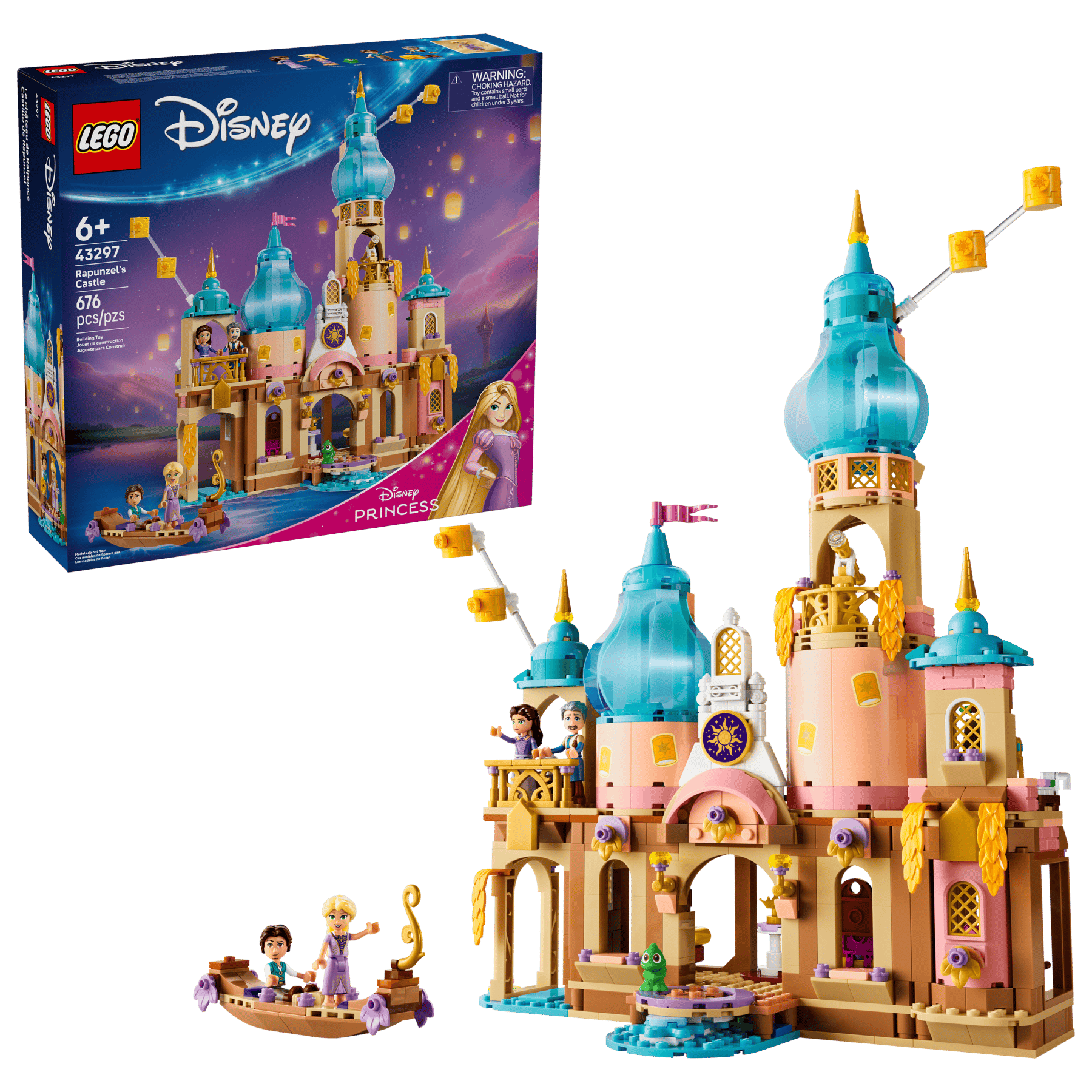 Конструктор LEGO Disney 43297 Замок Рапунцель, бежевый, 676 дет.