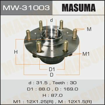 Ступица передняя MITSUBISHI L200 MASUMA MW-31003