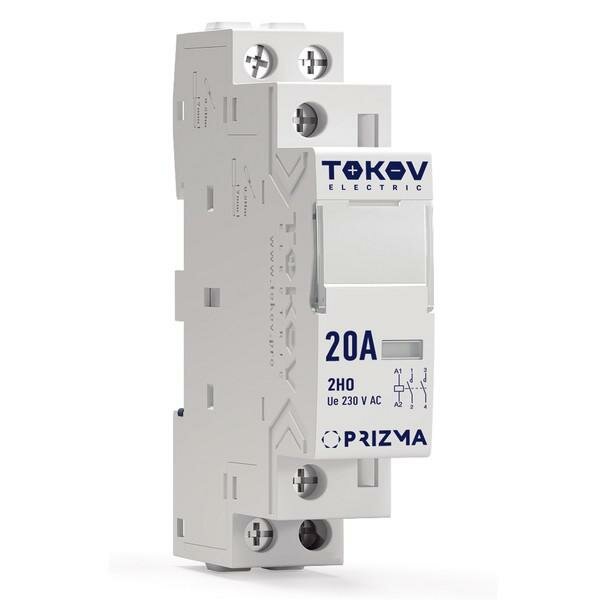 Контактор модульный 18мм 25А 230В АС 1НО 1НЗ PRIZMA TOKOV ELECTRIC TKE-PZ-MC-1-25-230-11