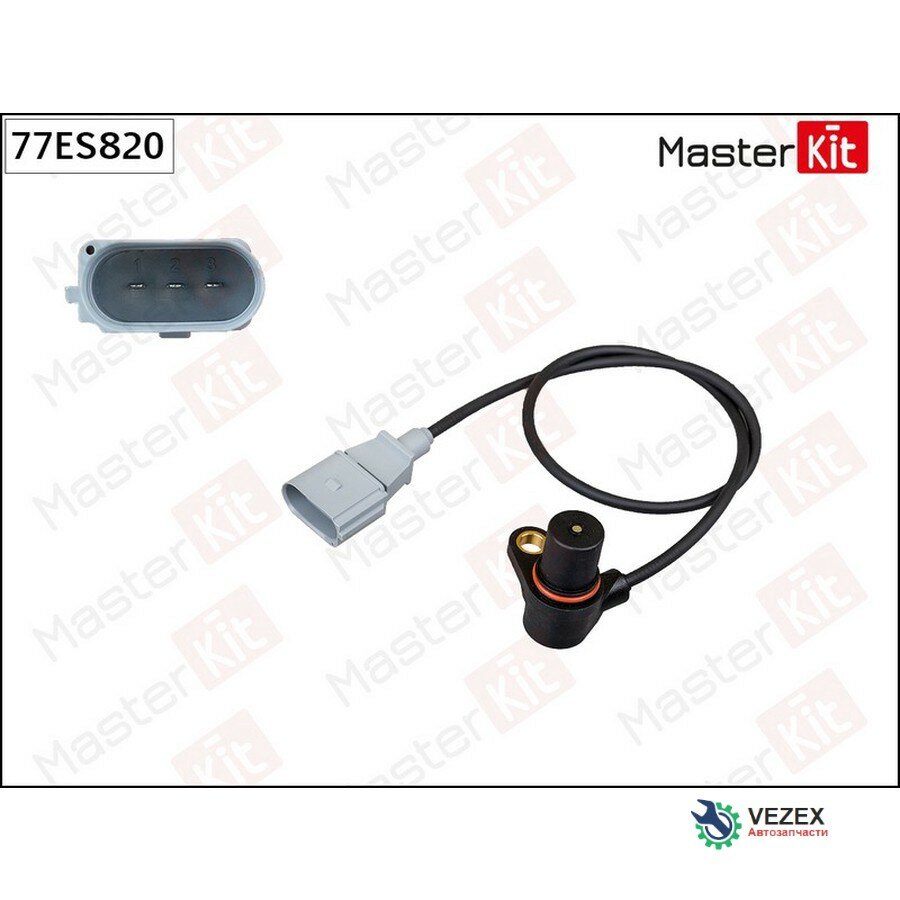 MASTERKIT 77ES820 датчик положения коленвала!\ Audi A3/A4/A6/A8/TT, VW Golf/Passat 1.6i-2.8i 96>