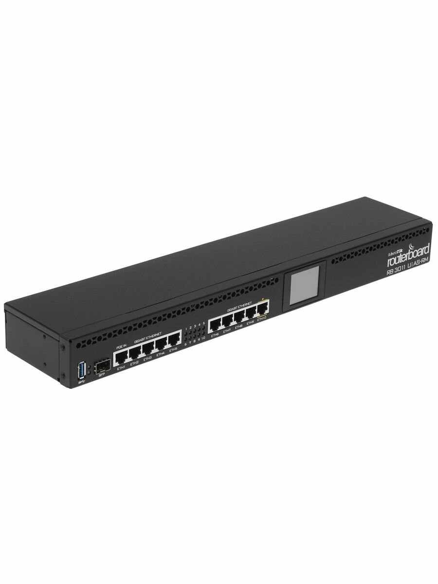 Маршрутизатор Mikrotik RB3011UiAS-RM, 10xRJ45, 1xSFP, Установка в стойку