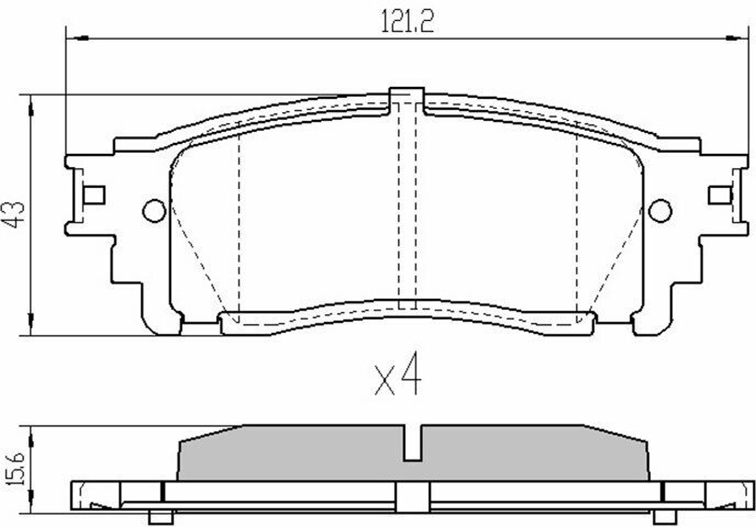 Колодки тормозные сзади SAT ST-04466-78020 Toyota C-HR 16-19 / Harrier 13-17