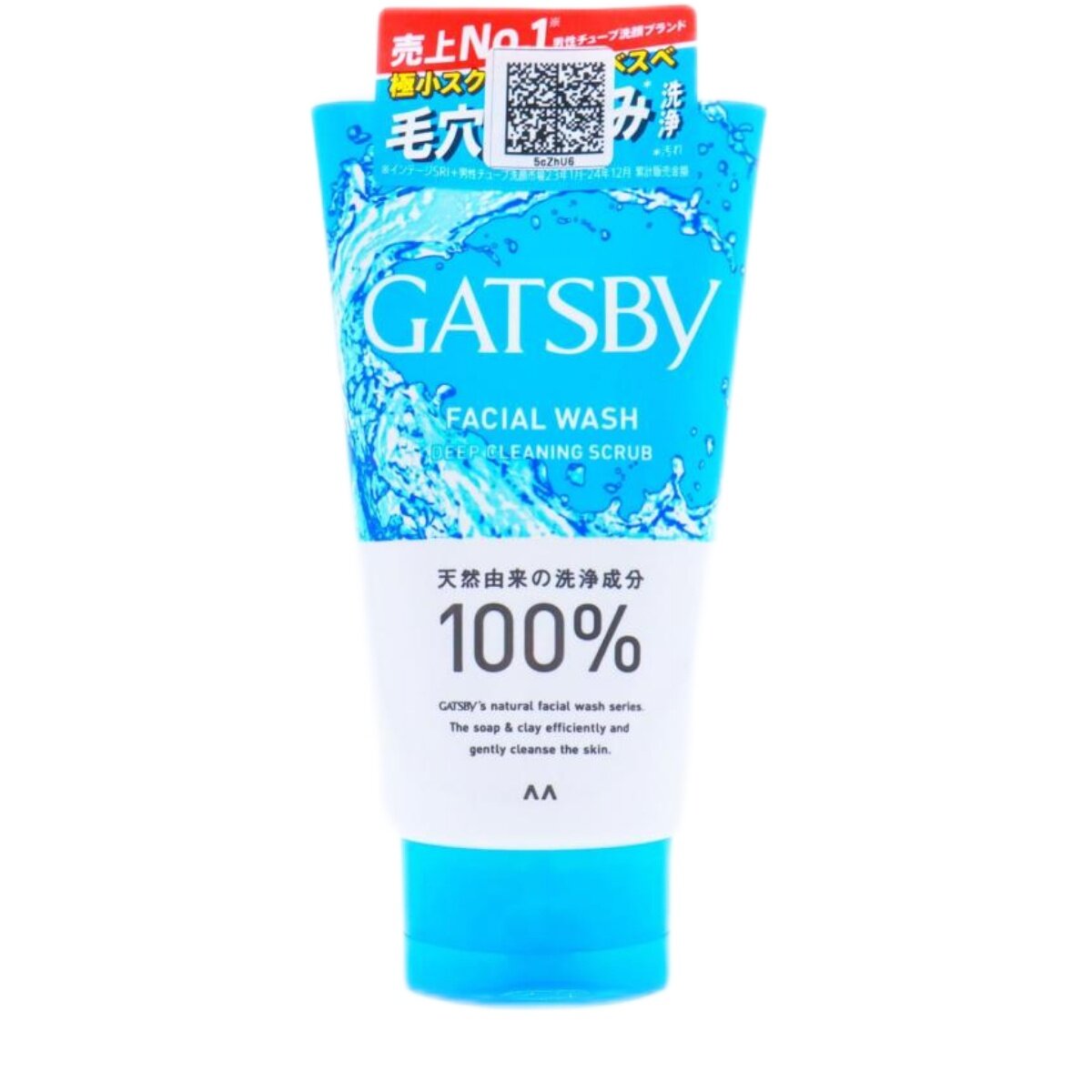 Крем-пенка Mandom мужская, скрабирующая Men’s Gatsby Deep Cleansing Scrub, для умывания, 130 г