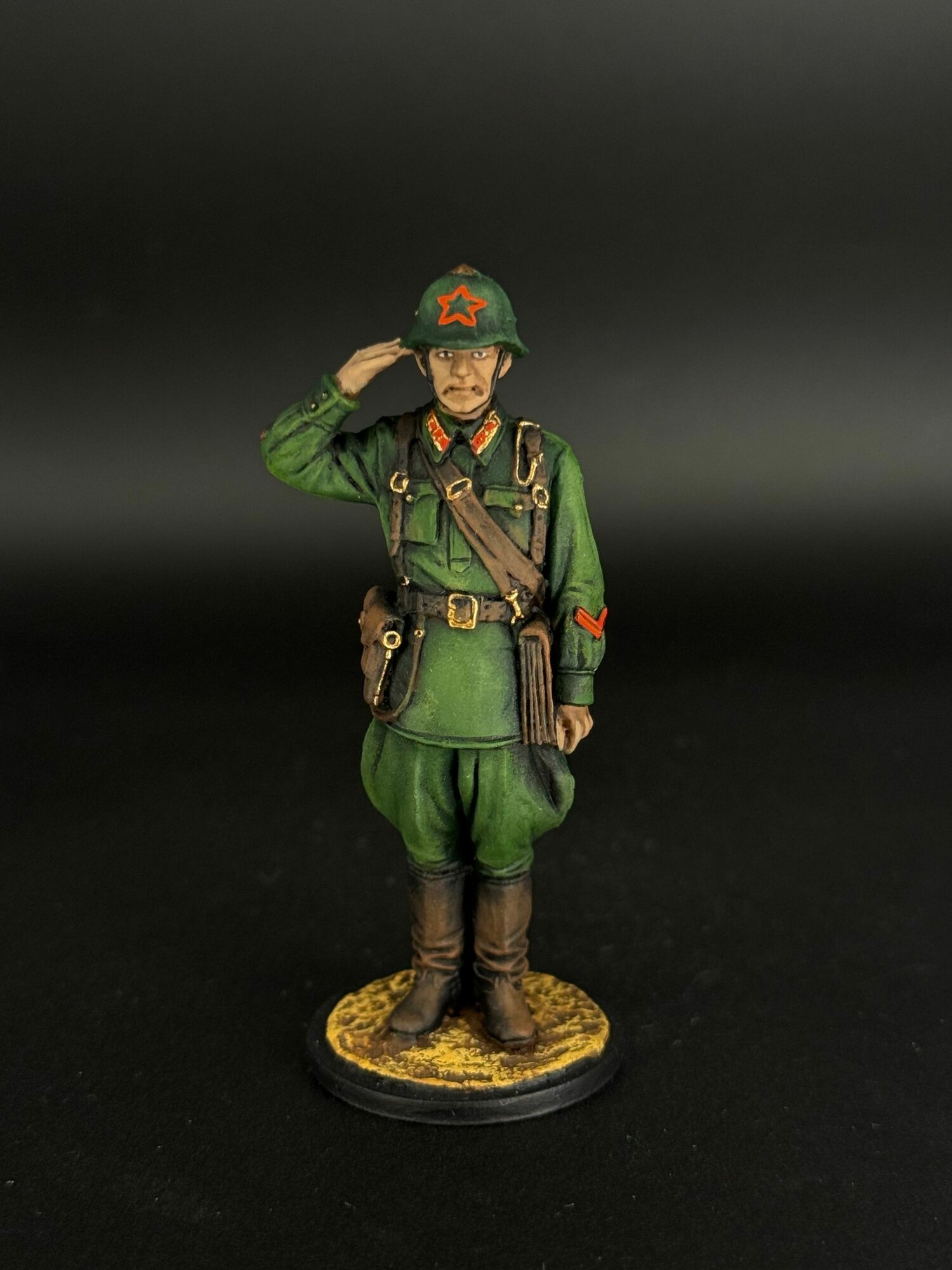 Коллекционный оловянный солдатик Лейтенант пехоты РККА, 1939-41гг. СССР 54 мм масштаб 1:32