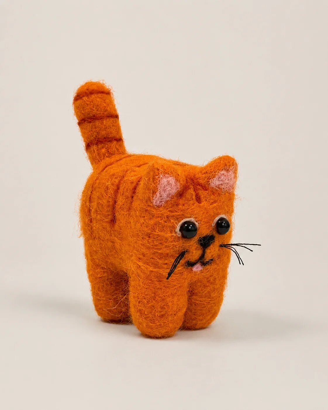 Валяная игрушка Северяшка «Рыжий кот», шерсть