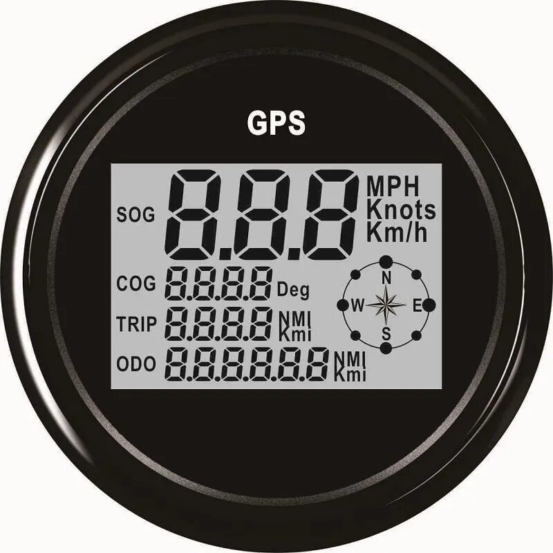 Прочие аксессуары и комплектующие для судов, GPS-спидометр, Черный