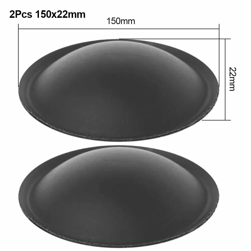 Пылезащитные колпачки для динамика 30-150 мм, черные 2Pcs 150x22mm