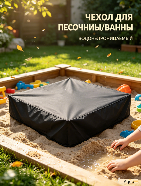 Прочный черный чехол из оксфордской ткани для детской песочницы, защита от дождя и пыли для улицы