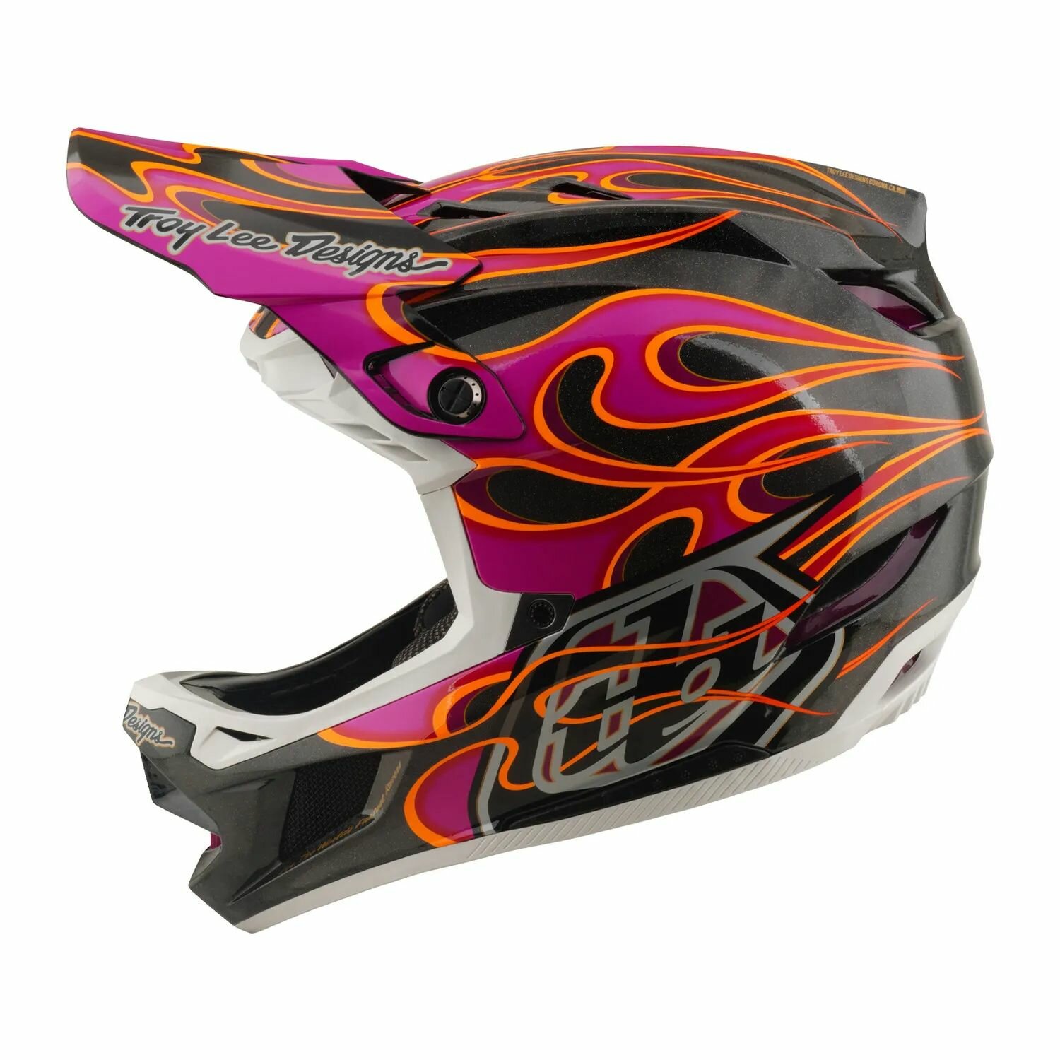 Велошлем Troy Lee Designs D4 Carbon Torched Carbon/Magenta, (139212013)-M