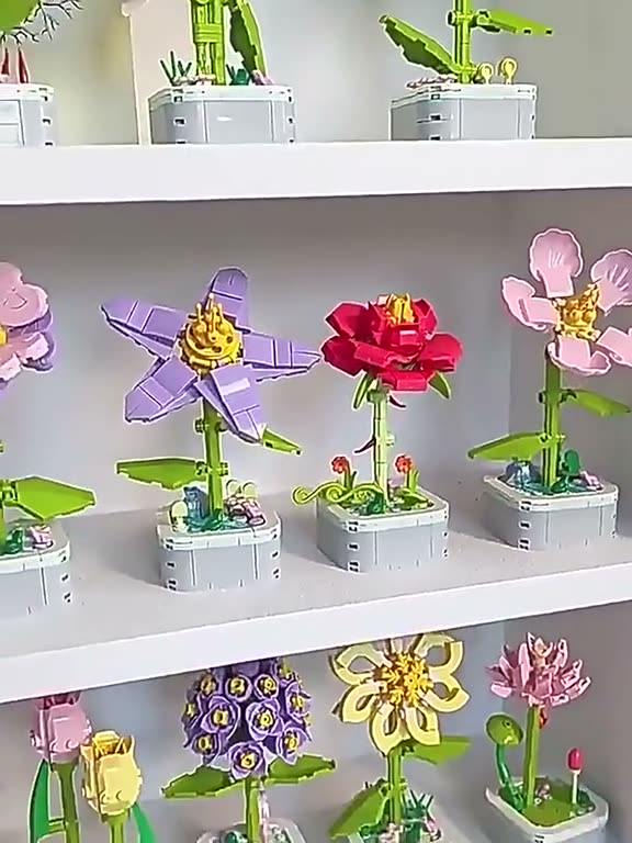 Мини-конструктор BRICKS, цветы, развитие моторики, 5 - 17 лет — фото 1