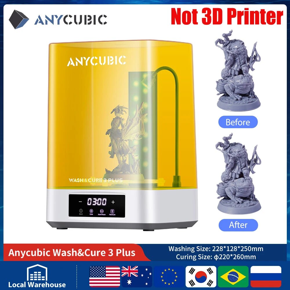 ANYCUBIC DLP SLA LCD смолевой 3D-принтер Photon Mono 4, Photon Mono M7, M5s Pro, M7 Pro, Photon P1, мойка и отверждение 3 Plus, Max