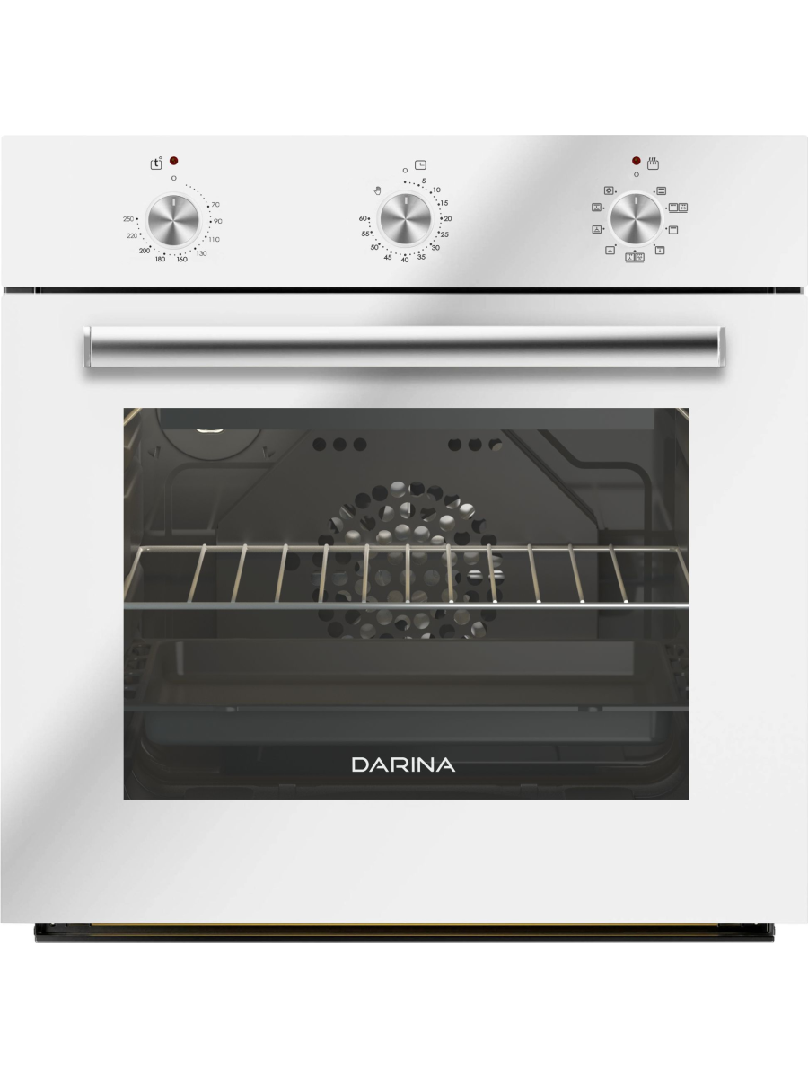 Духовой шкаф электрический Darina 1U BDE 111 707 W, 50л, 9 программ, белый/белый