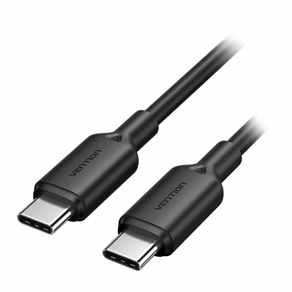 Кабель Vention USB 2.0 USB-C M/USB-C M 3A PD60W 1.0m black usb type-c/type-c