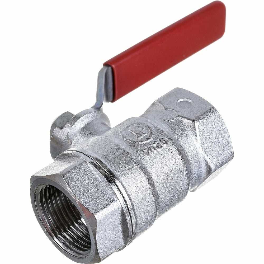 Шаровой кран Giacomini R250D, 3/4, ВВ, ручка-рычаг красный, хромированный R250X004