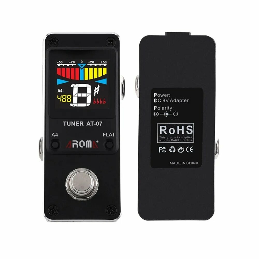 AROMA AT 07 Мини тюнер Педаль эффектов для гитары Гитара Хроматическая настройка HD Dis