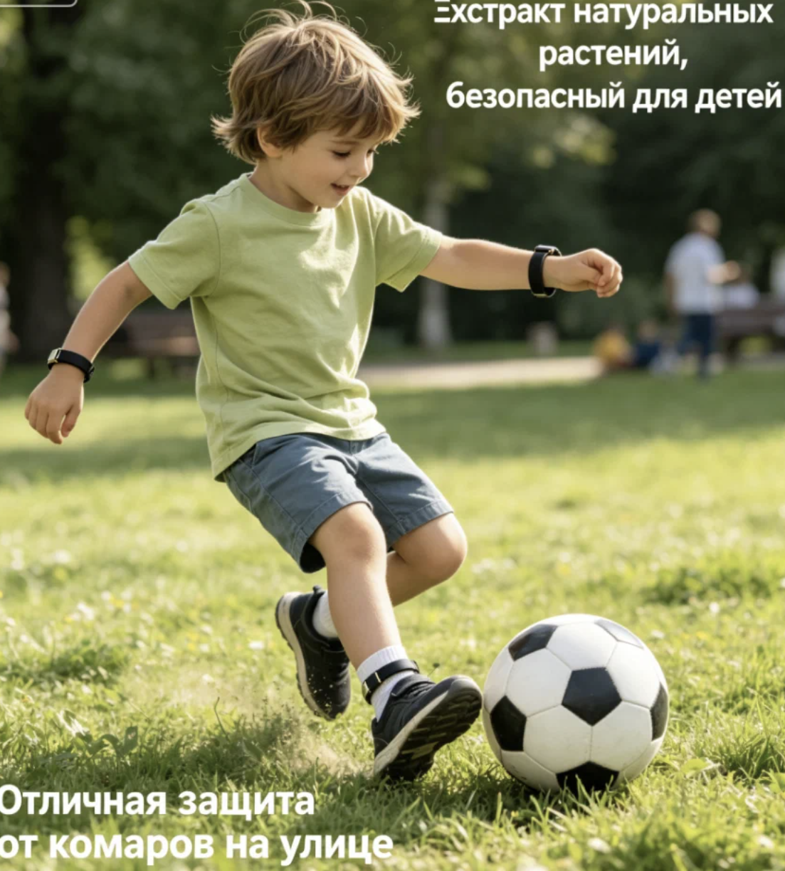 Браслет от комаров с эфирным маслом растения, который могут носить дети и беременные женщины, черный