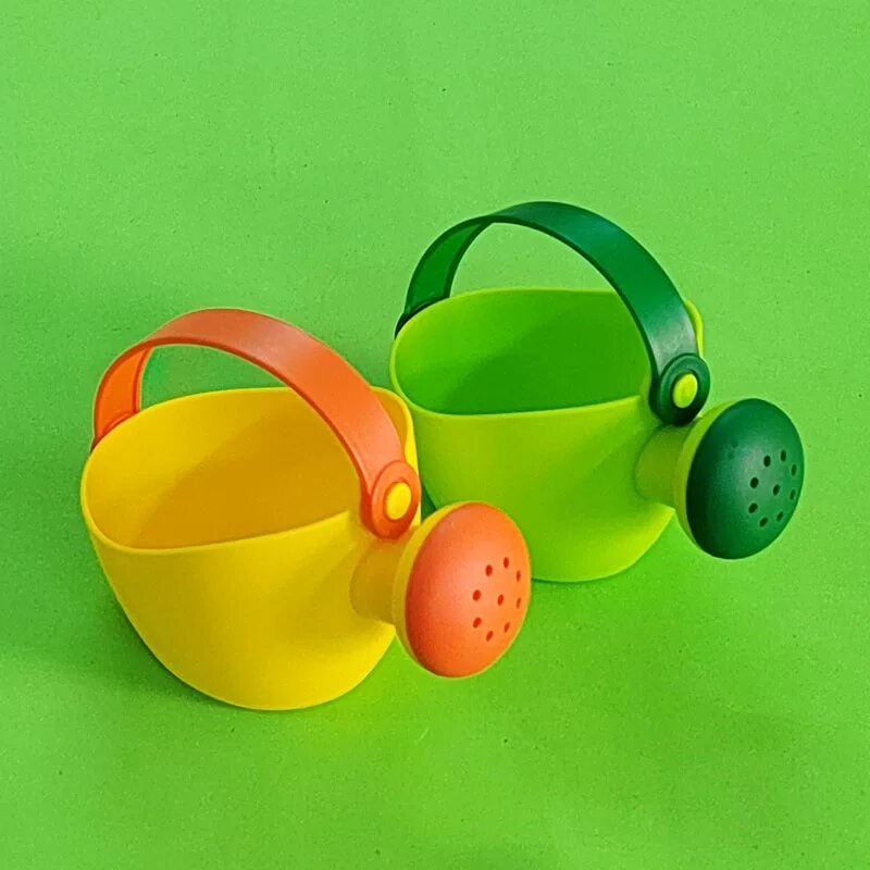 Набор из желтой и зеленой силиконовых леек, по 1 шт. игрушки для купания