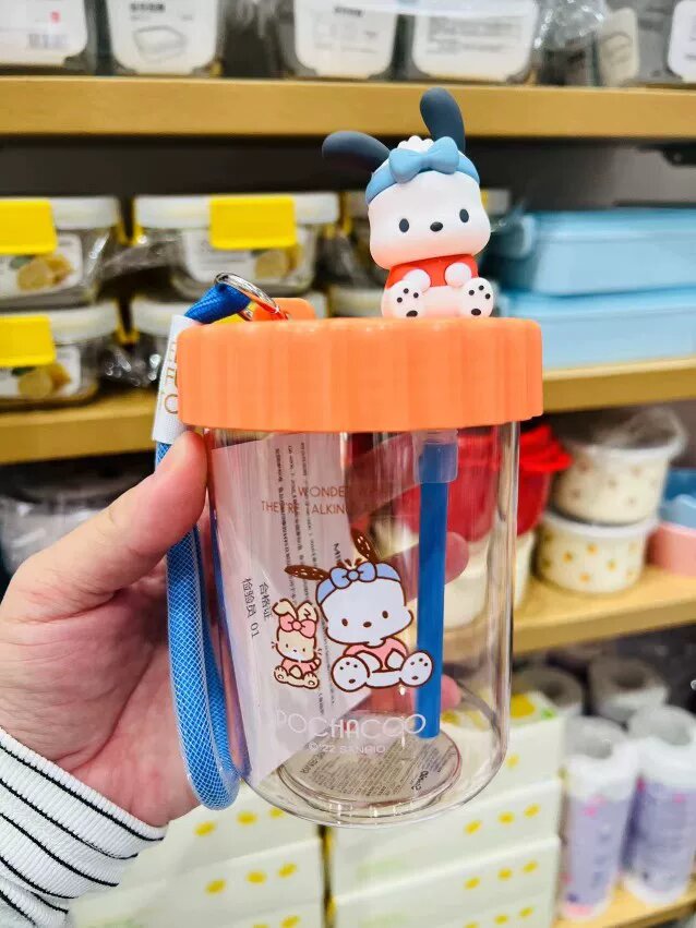 Керамическая кружка Miniso, стеклянная кружка с откидной крышкой Cheng Yi, чаша с соломинкой, термостойкая подставка,