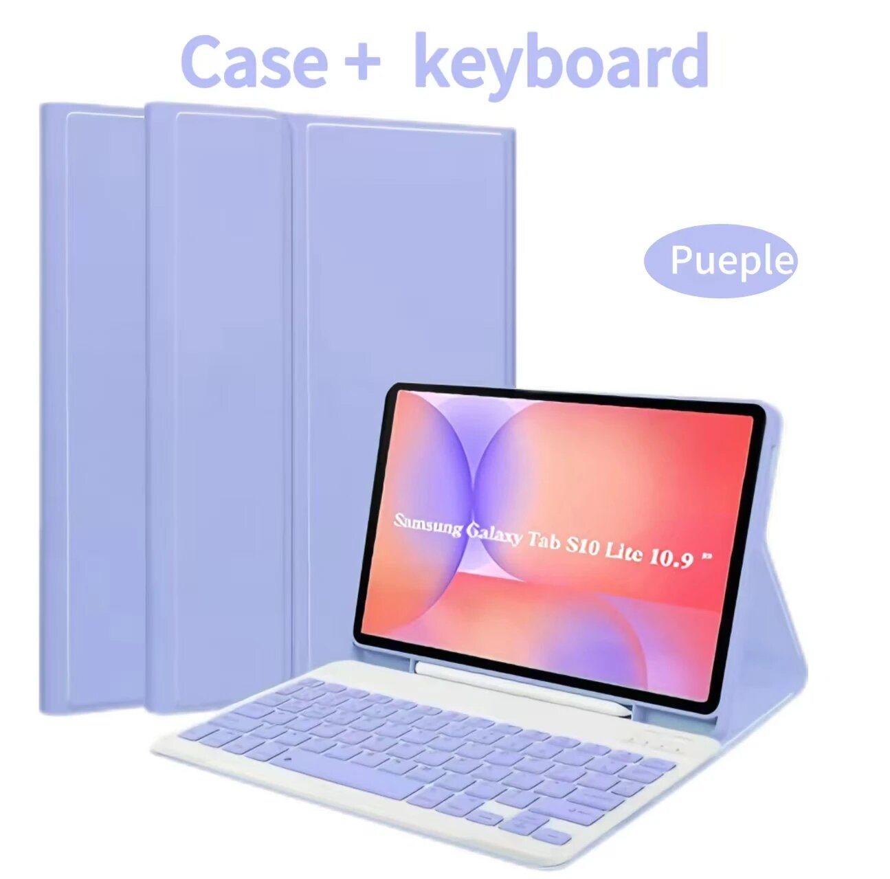 Чехол-клавиатура для Samsung Galaxy Tab S10 Lite, фиолетовый